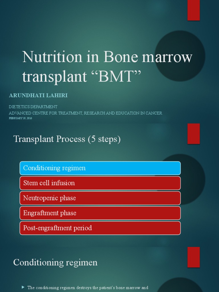 2022 Nutrition in Bone Marrow Transplant | PDF | Hematopoietic Stem ...