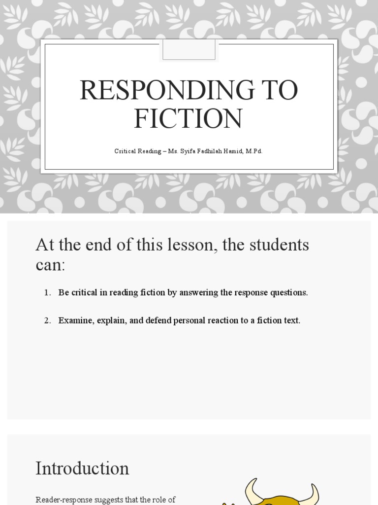 Meeting 4 - Responding To Fiction | PDF | Frankenstein | Mary Shelley
