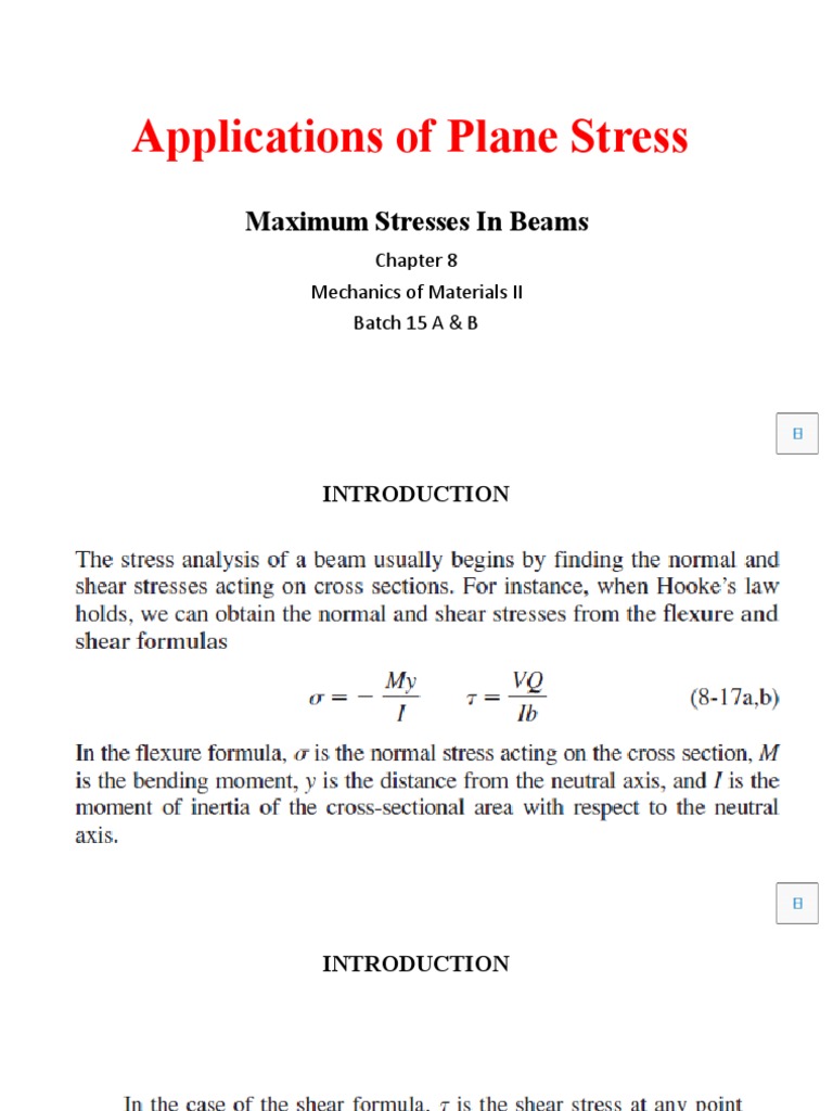 Chapter 8 Part II | Download Free PDF | Stress (Mechanics) | Beam (Structure)