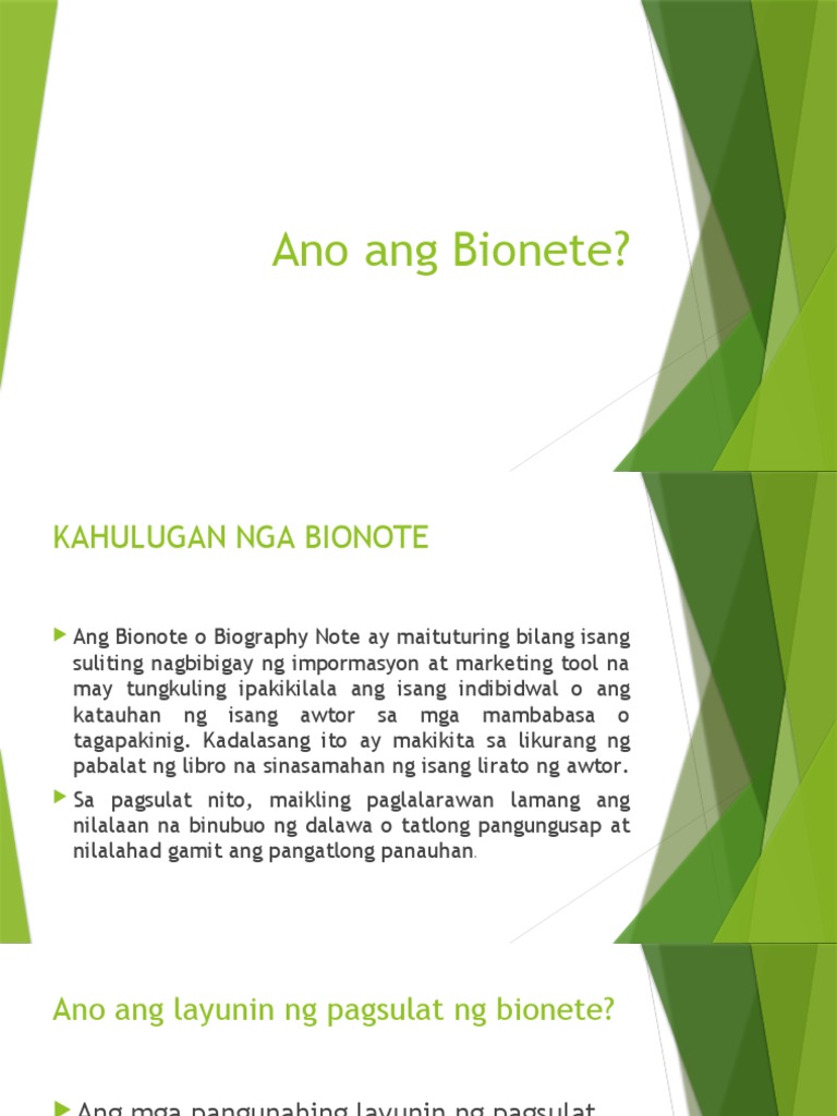 Ano Ang Bionete | PDF