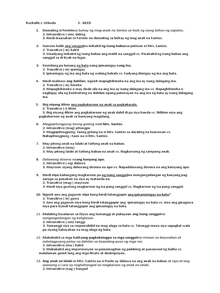 Filipino Assignment | PDF