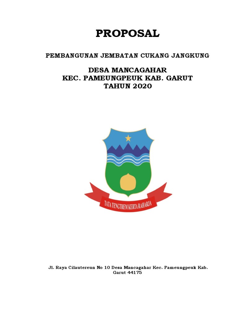 Proposal Jembatan Cukang Jangkung | PDF