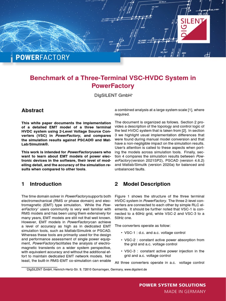 HVDC VSC 2L Benchmark | PDF | Electricity | Electrical Engineering