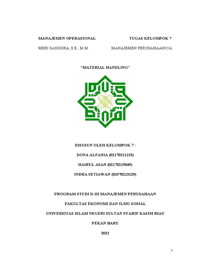 Manajemen Operasional Tugas Kelompok 7 | PDF