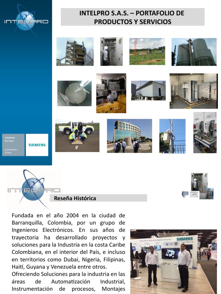 Portafolio Intelpro S.A.S | PDF | Scada | Automatización