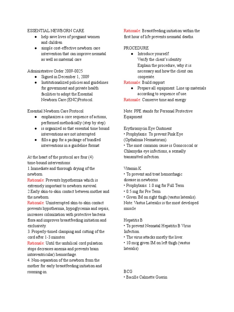 Essential Newborn Care Protocol: A Step-by-Step Guide to Providing ...