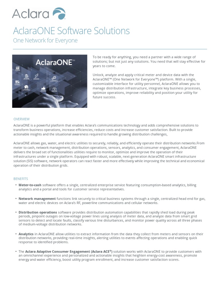 AclaraONE Software Solutions One Network For Everyone | PDF | Computer ... AclaraONE Software Solutions One Network For Everyone | PDF | Computer ...