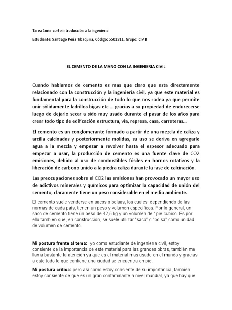 El Cemento | PDF | Cemento | Materiales