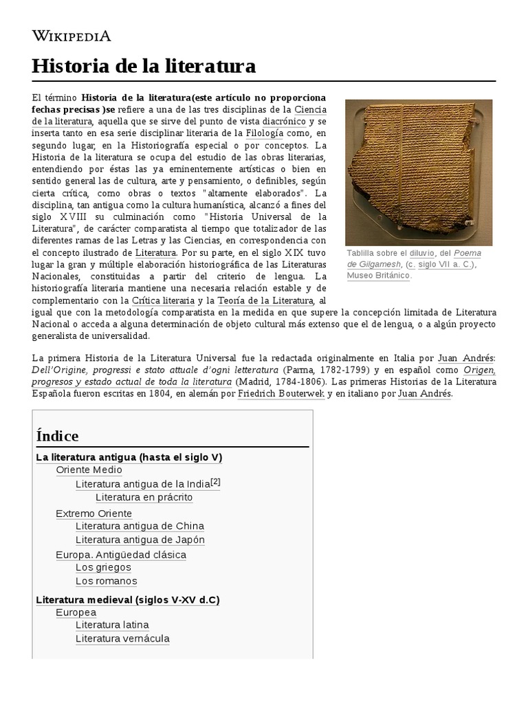 Historia de La Literatura | PDF | Barroco | sánscrito