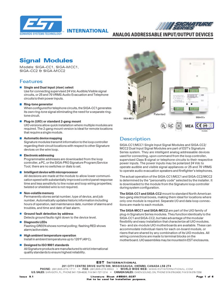 037 SIGA-CC1, | Telephone | Electrical Wiring