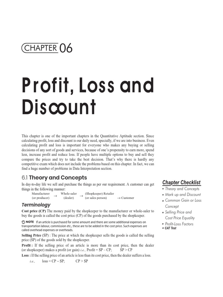 Profit Loss Discount | PDF | Prices | Sales