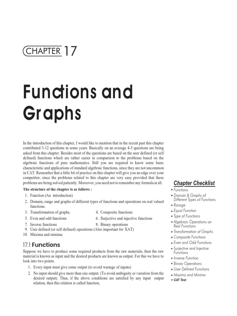 Functions and Graphs | PDF | Function (Mathematics) | Trigonometric ...