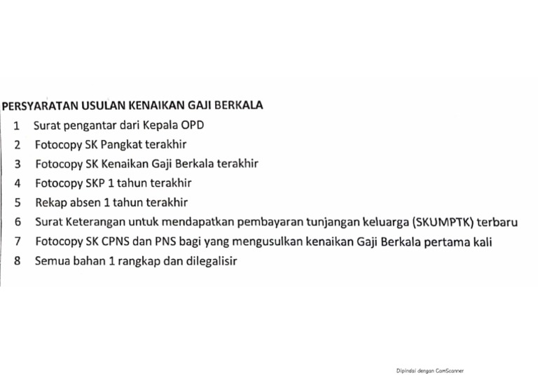 Syarat Gaji Berkala | PDF