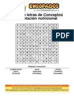 Sopa de Letras de Vida Saludable | PDF