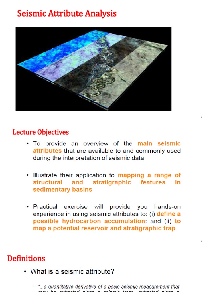 Seismic Attribute Analysis Overview | PDF