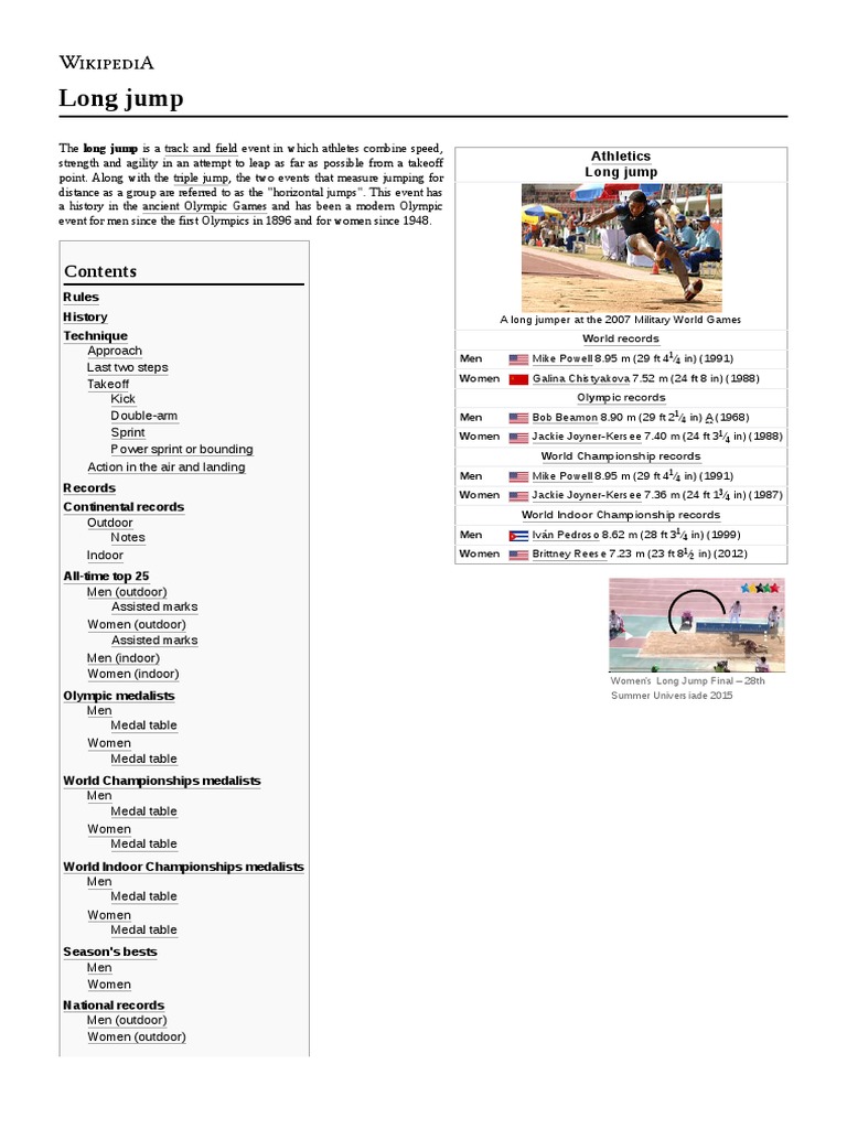 Long_jump | PDF | Sports | Track And Field