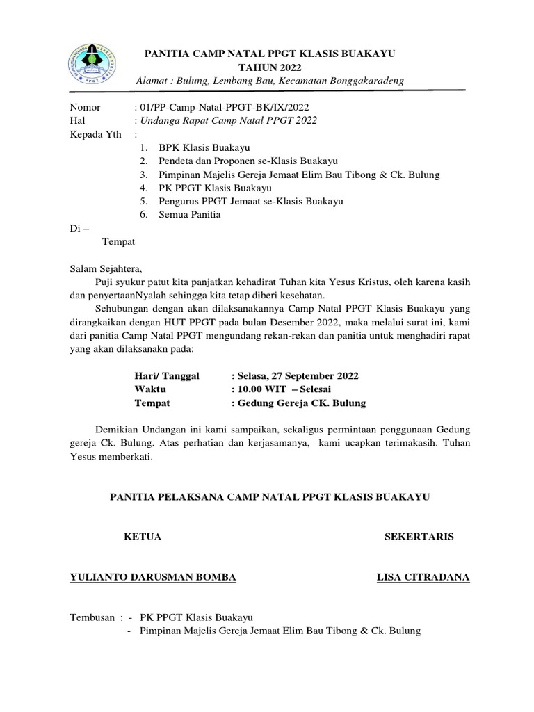 Undangan Rapat Final | PDF