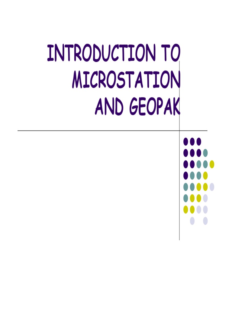 INTRODUCTION TO MICROSTATION (Part-1) | PDF | Computers