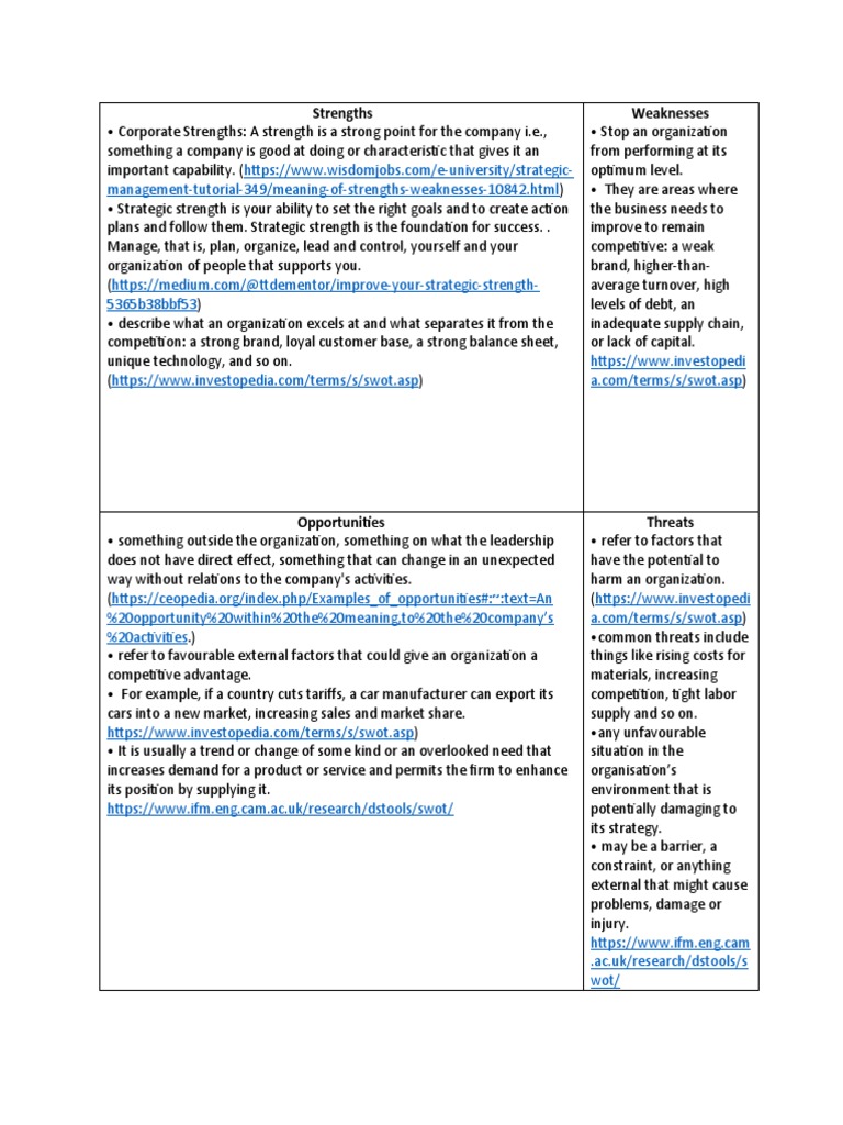 SWOT | PDF | Swot Analysis | Business
