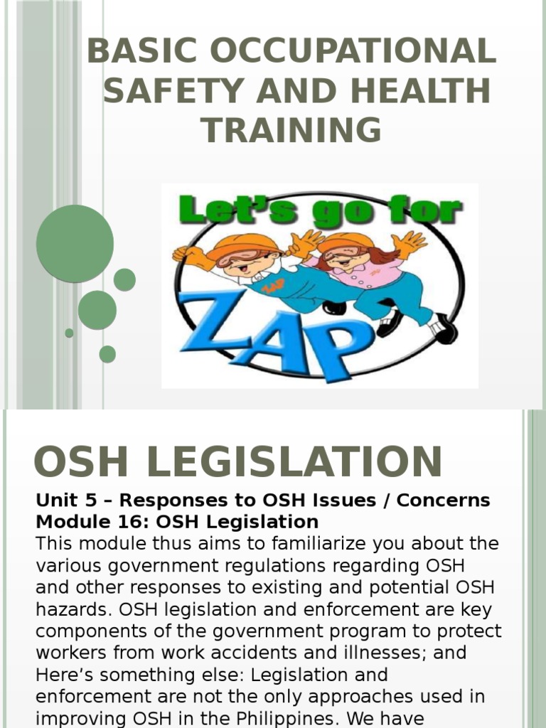 OSH Legislation BY DOLE 7 | PDF | Occupational Safety And Health ...