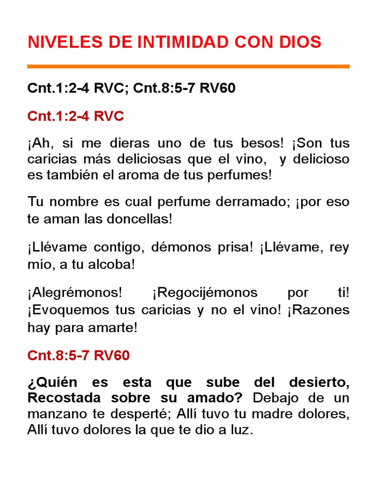 Niveles de Intimidad Con Dios | PDF | Amor | Creencia religiosa y doctrina