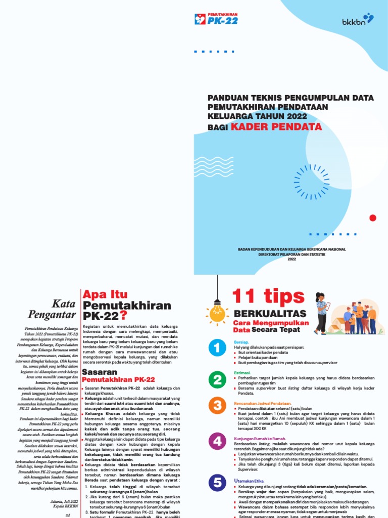 Buklet - Pemutakhiran PK-22 - Kader | PDF