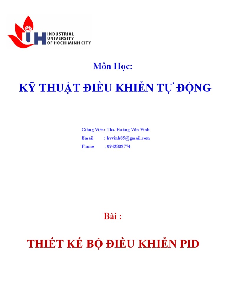 Chuong - Thiet Ke Bo Dieu Khien PID | PDF