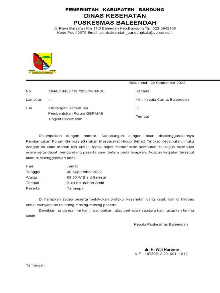 Undangan Germas 2022 | PDF