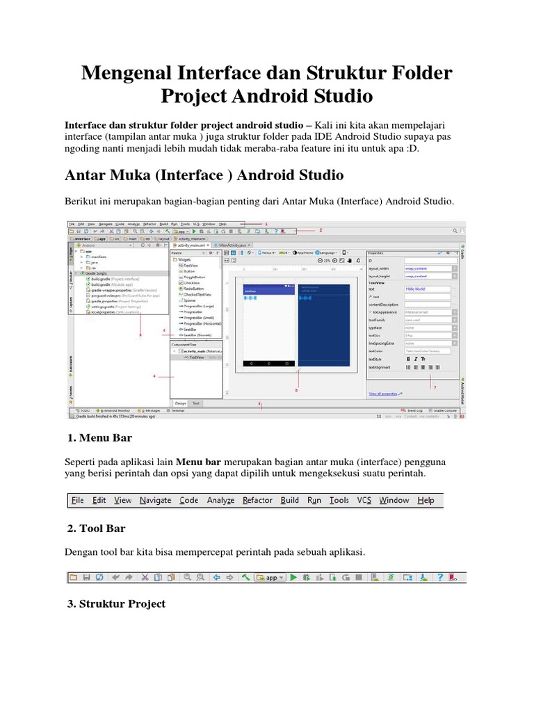 P 2 ML Mengenal Interface Dan Struktur Folder Project Android Studiopdf ...