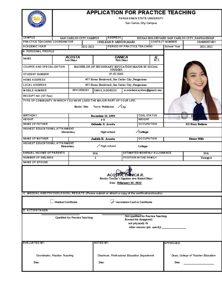 PT Form 2 DANICA | PDF | Teachers