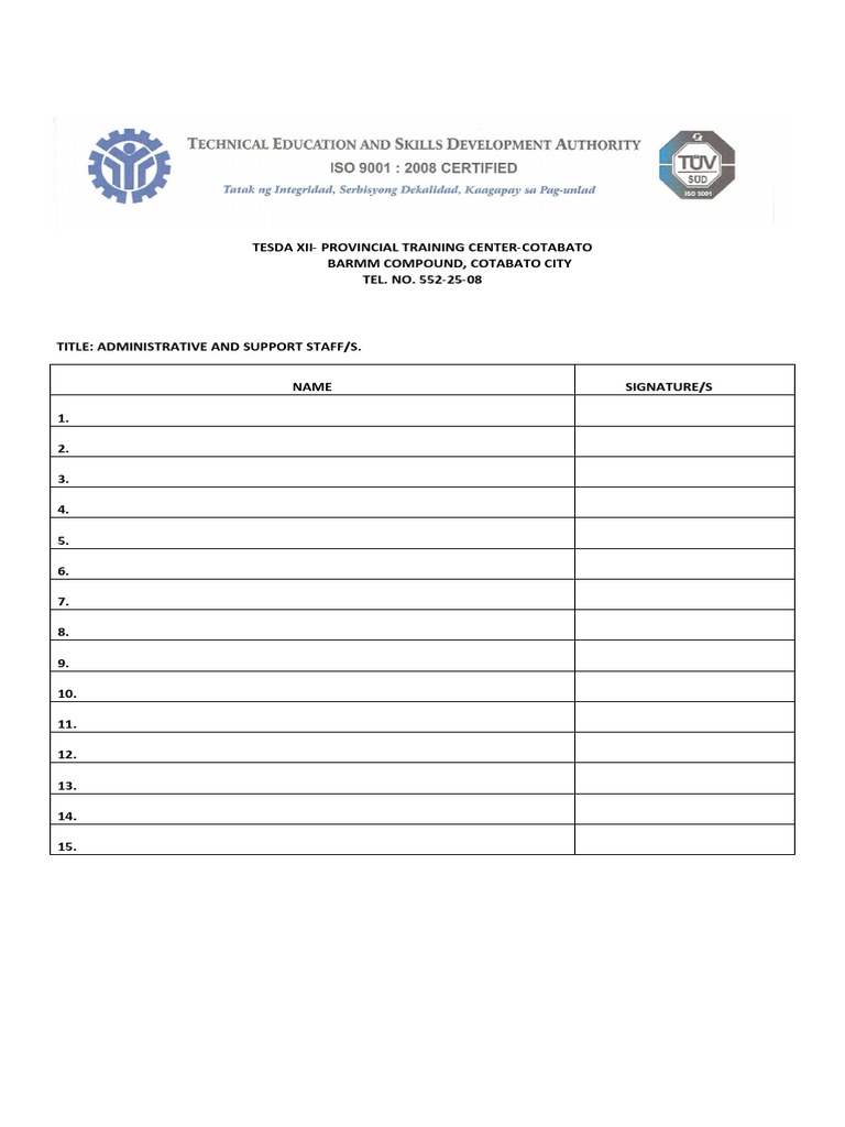 Tesda Letterhead | PDF