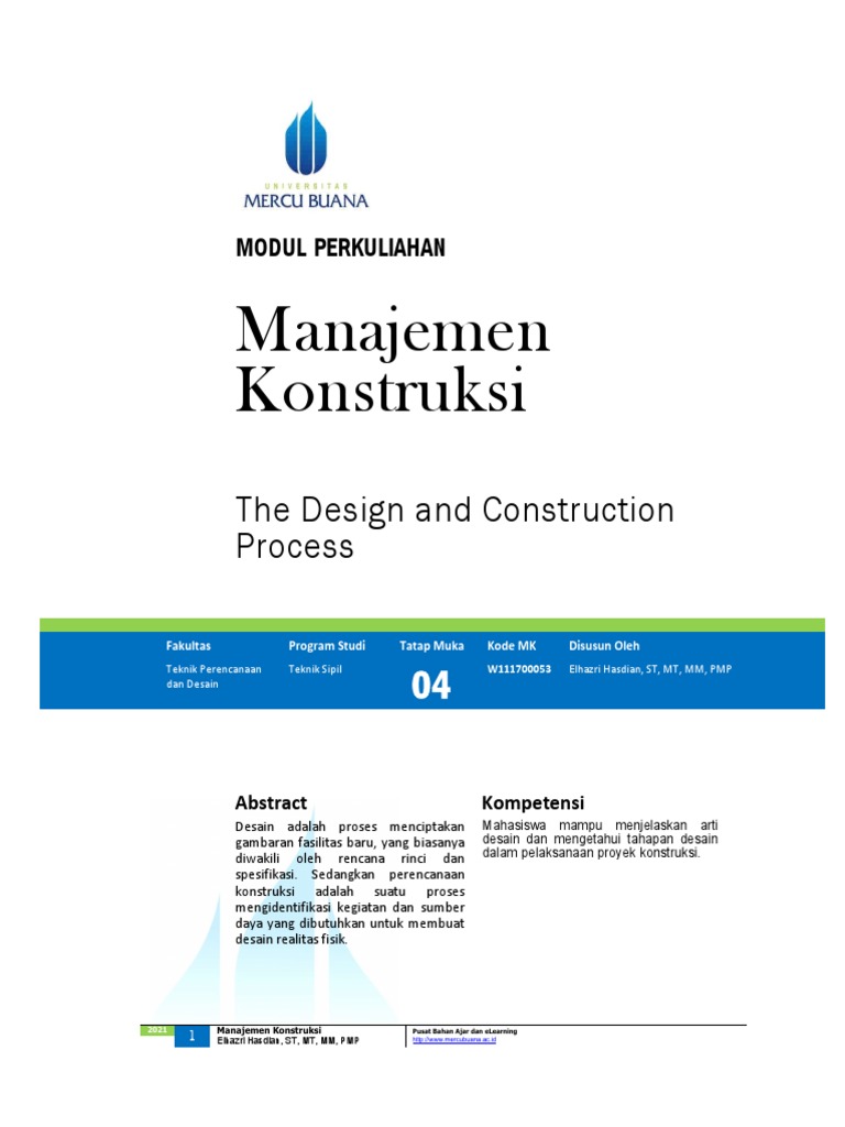 Modul4 Manajemen Konstruksi Elhazri | PDF