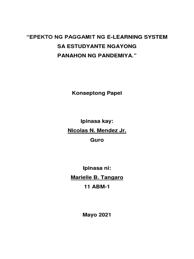 Konseptong Papel | PDF