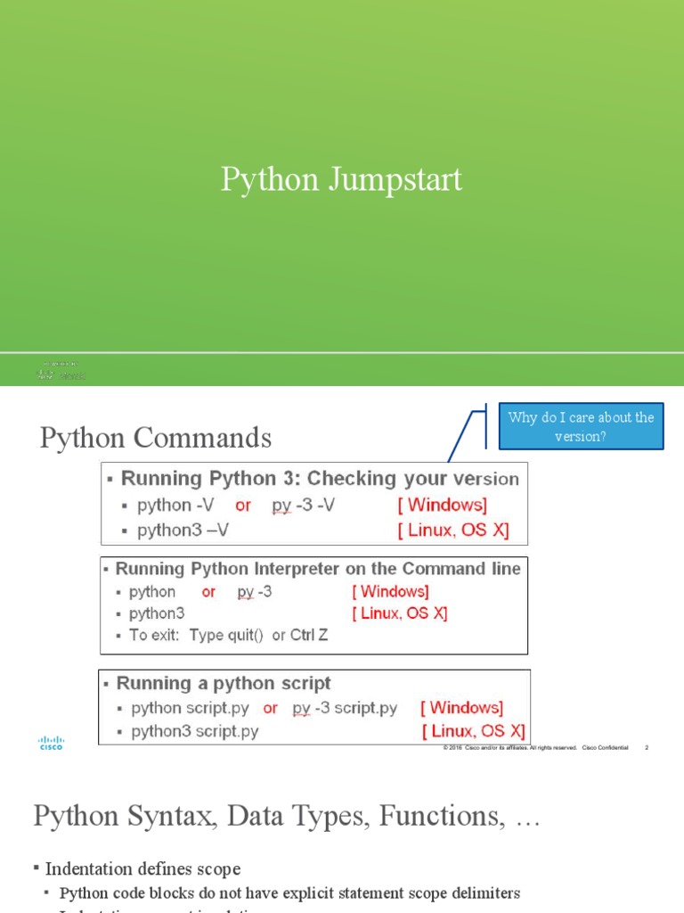 Python Jumpstart | PDF | Json | Scope (Computer Science)