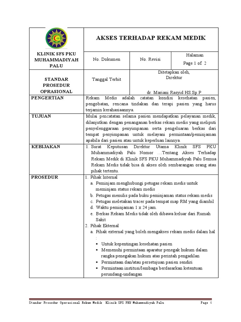 Akses Terhadap Rekam Medik | PDF