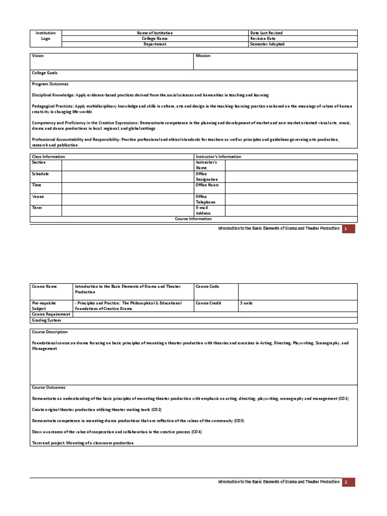 Drama & Theater Production Basics | PDF | Career & Growth | Computers