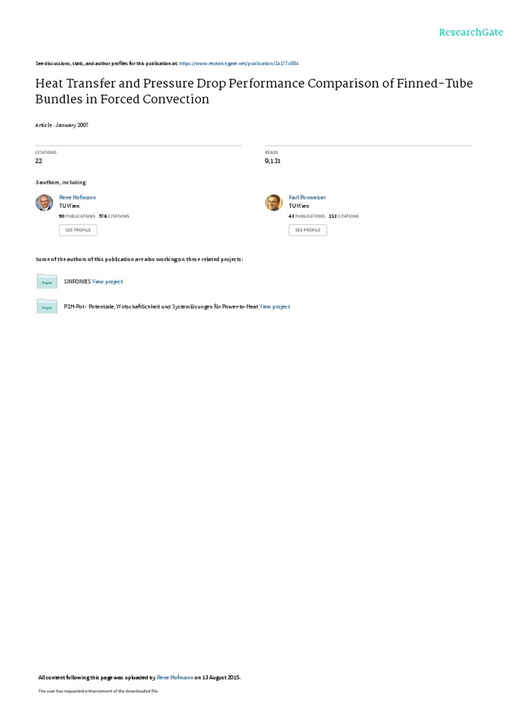 Comparing the Heat Transfer and Pressure Drop Performance of Serrated ...