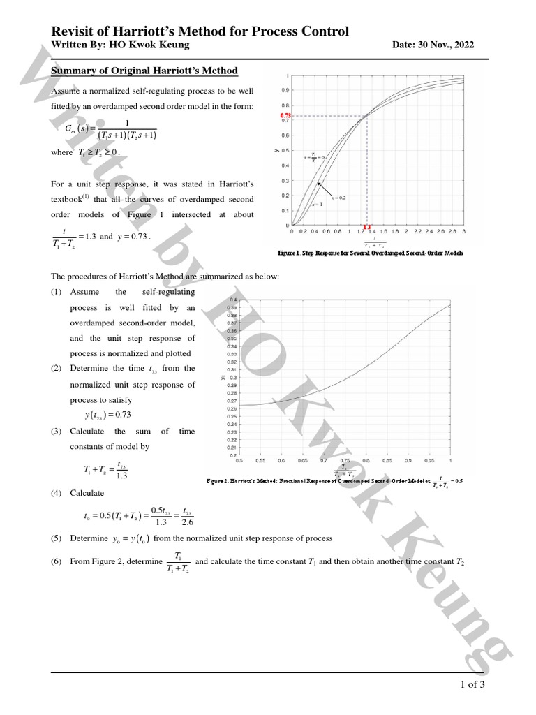 Revisit of Harriott's Method For Process Control | PDF | Damping | Statistics