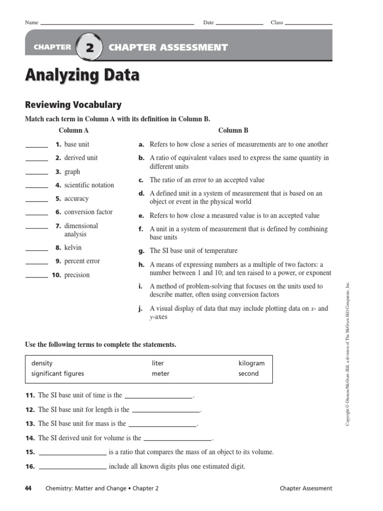 Chapter 2 Assessment Worksheet | PDF | Accuracy And Precision ... Chapter 2 Assessment Worksheet | PDF | Accuracy And Precision ...
