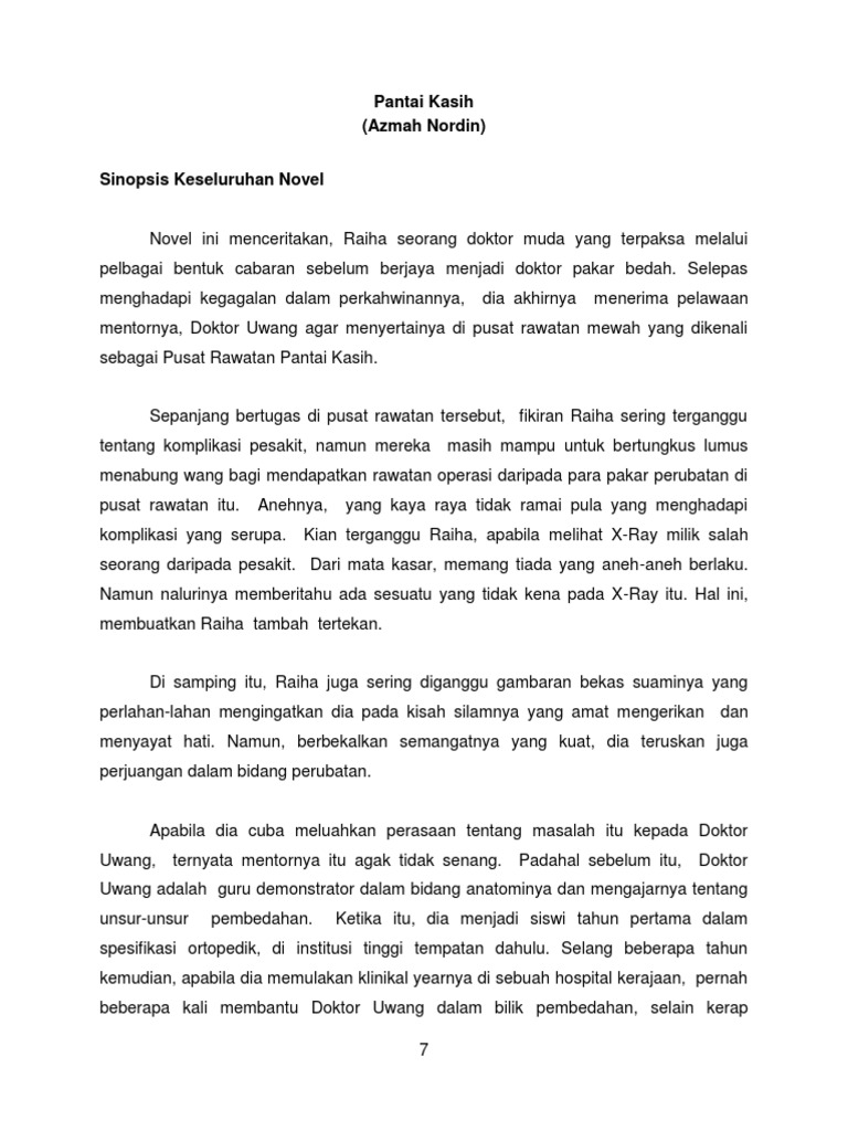 Komsas Bahasa Melayu Tingkatan 4 Kajian Novel Pantai Kasih Azmah Nordin ...