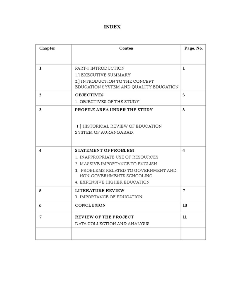 Index: Conten Page. No | PDF | Teachers | Curriculum