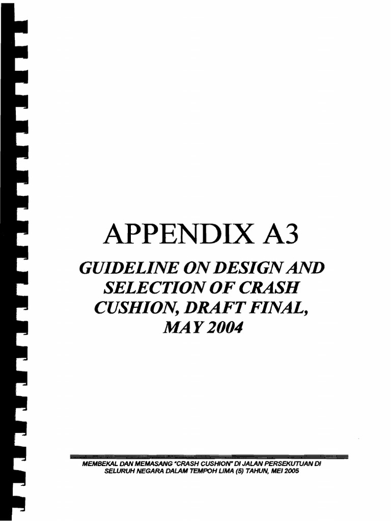 Guidelines For Crash Cushion | PDF | Civil Engineering | Safety