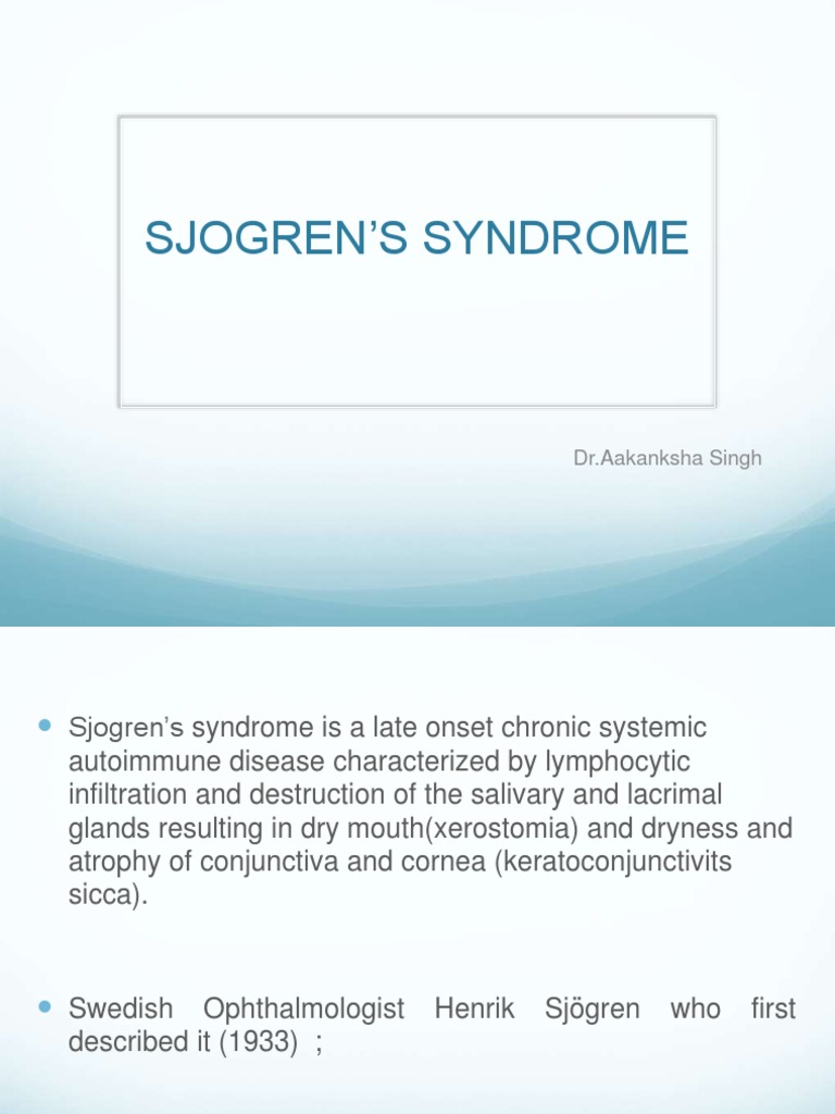 Sjogren Syndrome | PDF | Medical Specialties | Immunology
