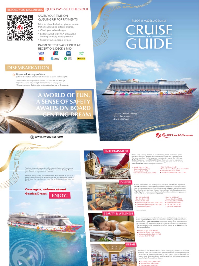 Cruise Guide Brochure | PDF | Restaurants | Cruise Ship