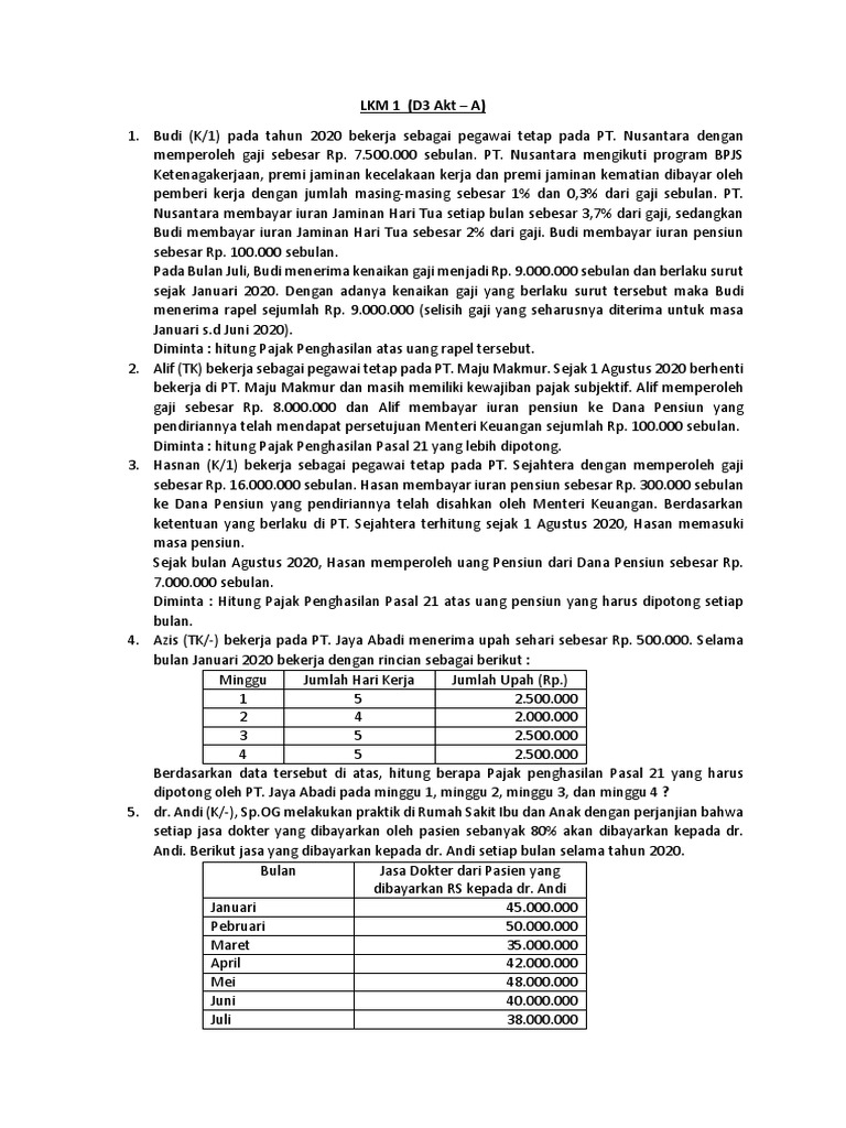 LKM 1 (D3 Akt - A) | PDF