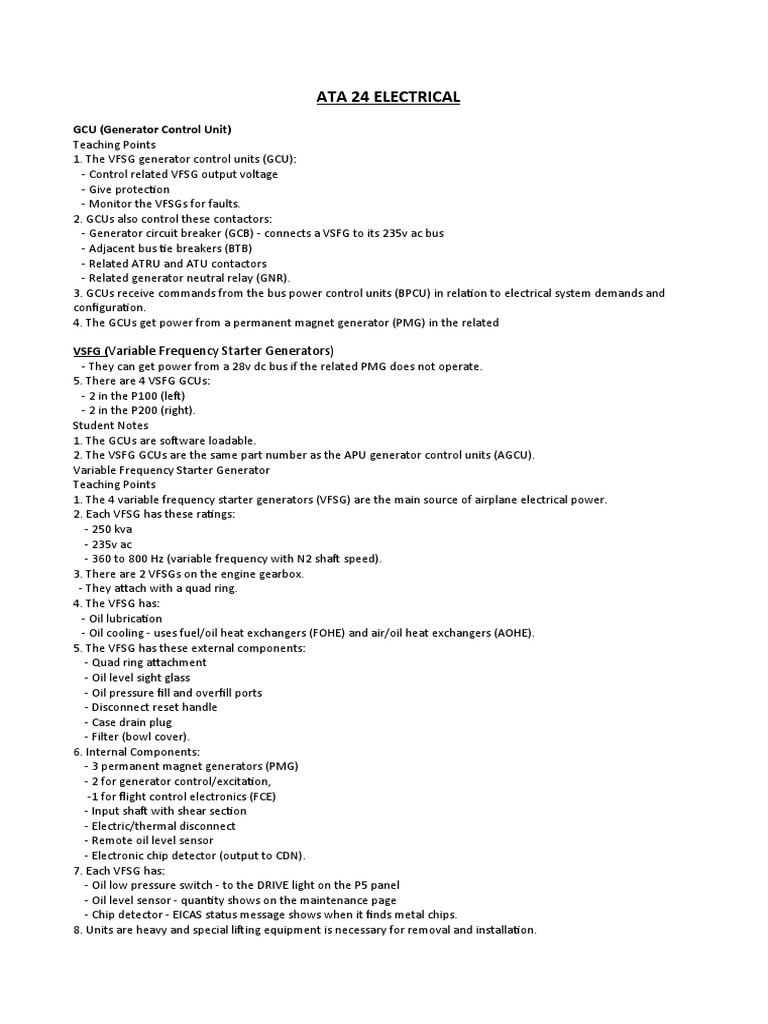 Ata 24 Electrical | PDF | Electric Generator | Alternating Current