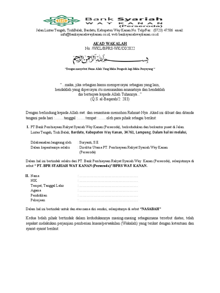 Akad Wakalah | PDF