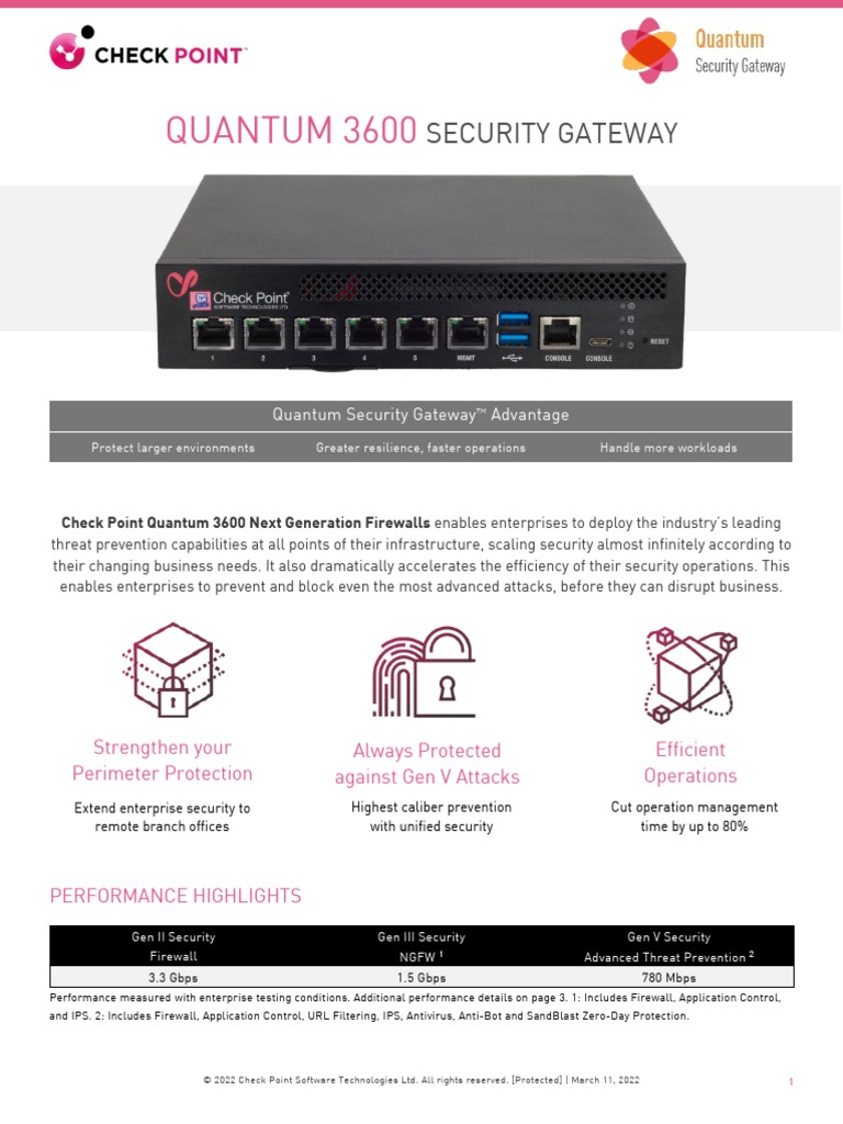 3600 Security Gateway Datasheet | PDF | Computer Network | Firewall ...