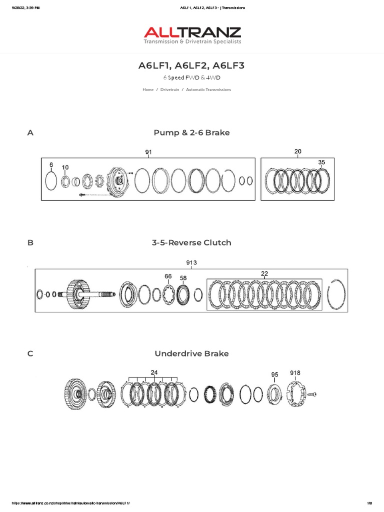 A6LF1, A6LF2, A6LF3 - Transmissions | PDF | Automatic Transmission | Automotive Technologies