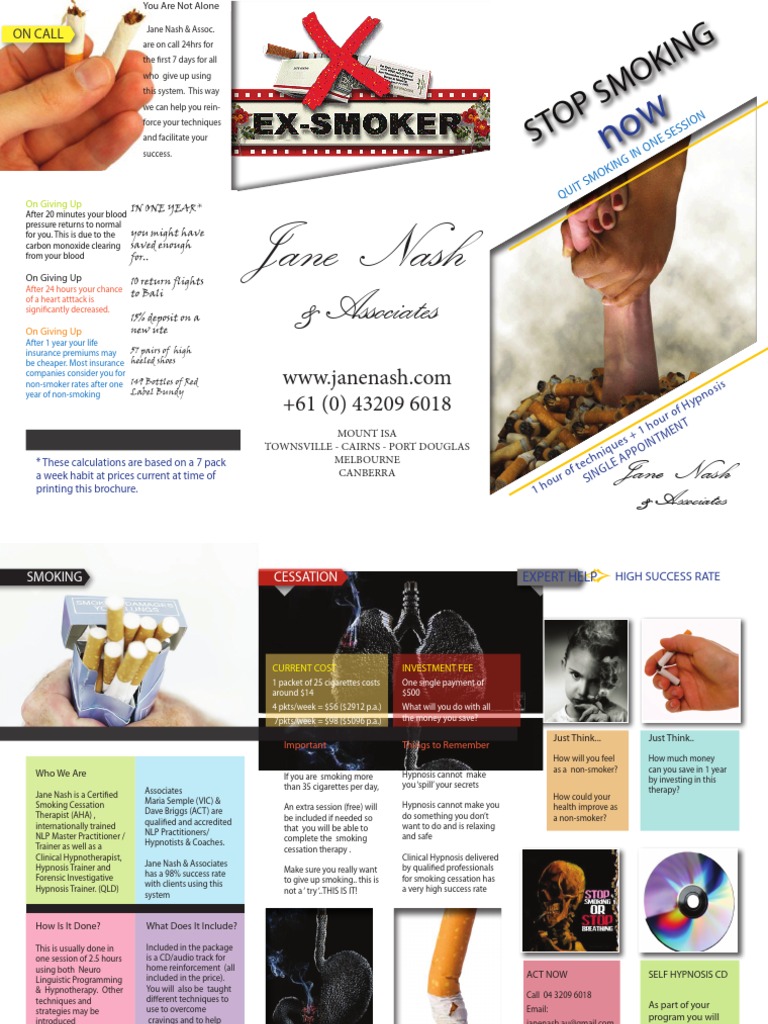 3fold-Smoking Brochure Version 2 | PDF | Hypnotherapy | Hypnosis